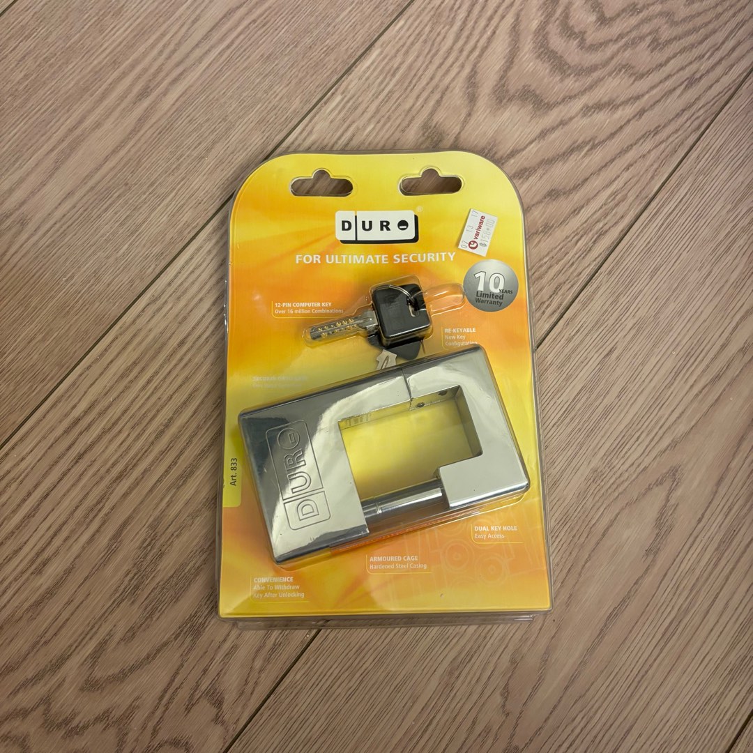 DURO Ultimate Security Heavy Duty Gate Lock, Furniture & Home Living ...