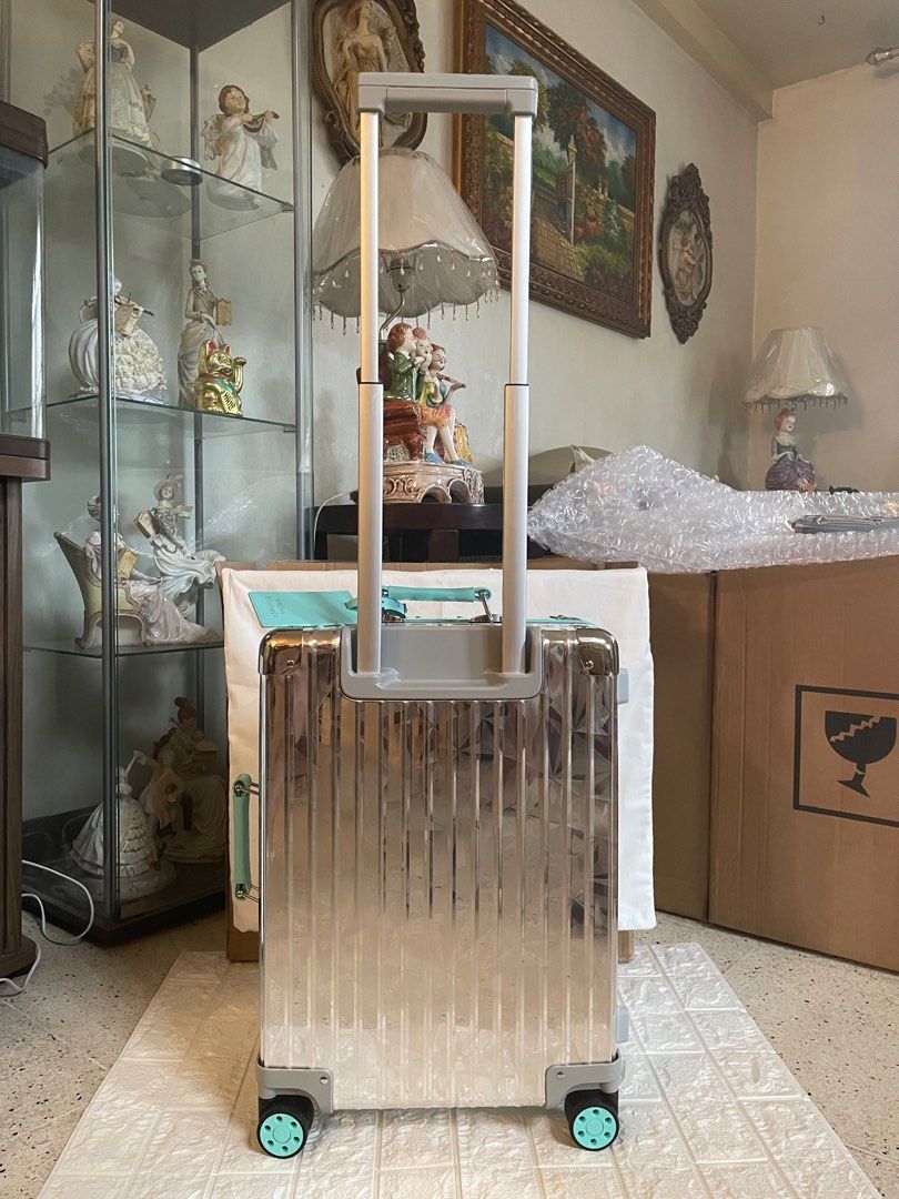 Classic Full Aluminum Collab Edition Silver Rock Cut Cabin Suitcase ...