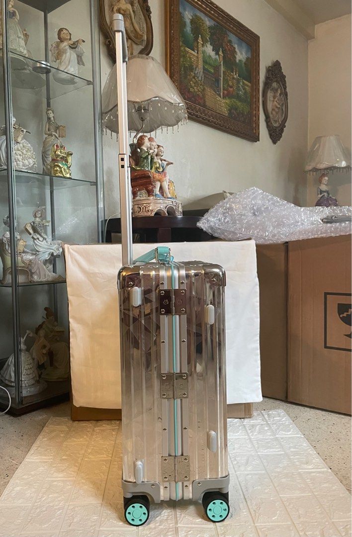 Classic Full Aluminum Collab Edition Silver Rock Cut Cabin Suitcase ...