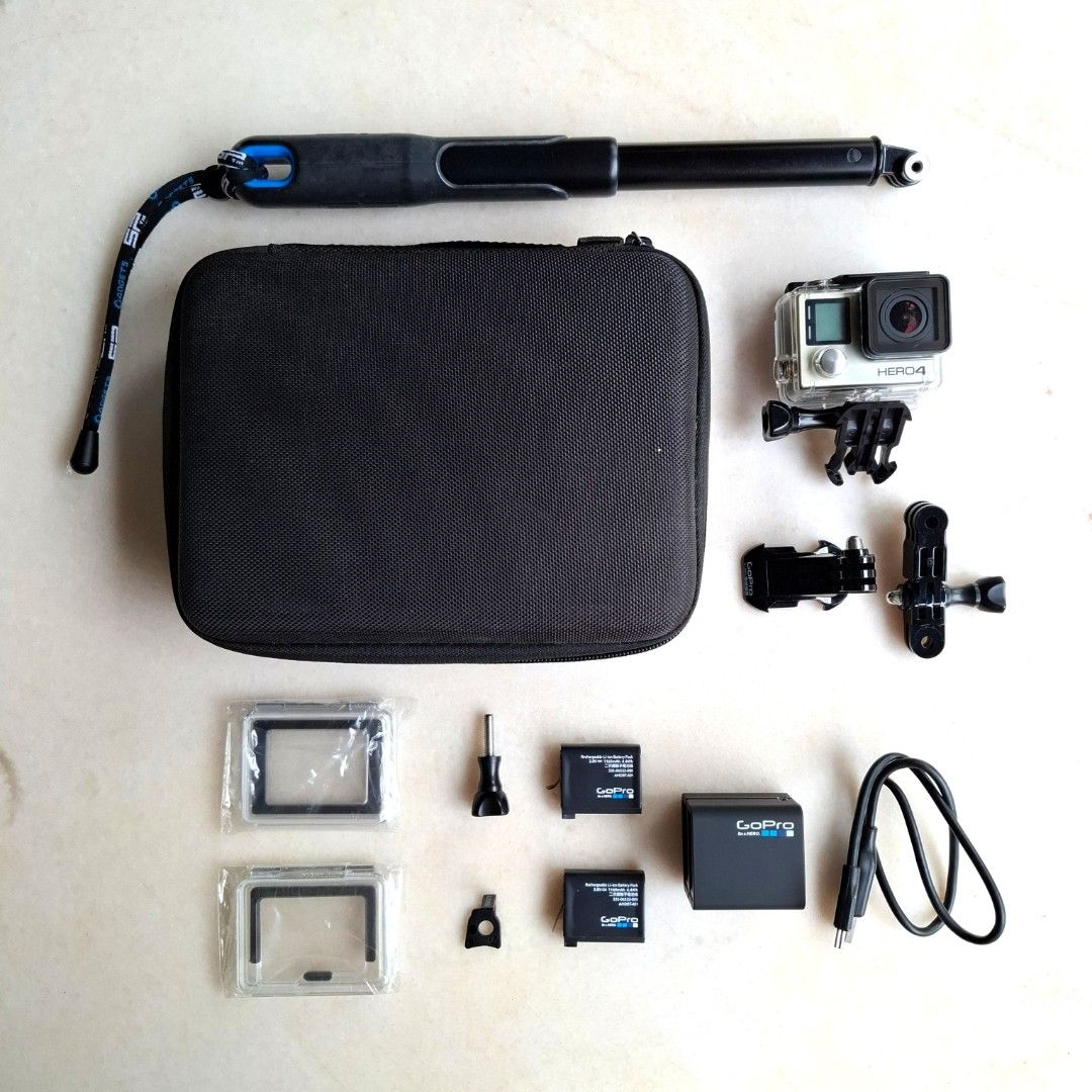 GoPro Hero4 Silver Full Set + SP Connect POV Pole, Photography, Video ...