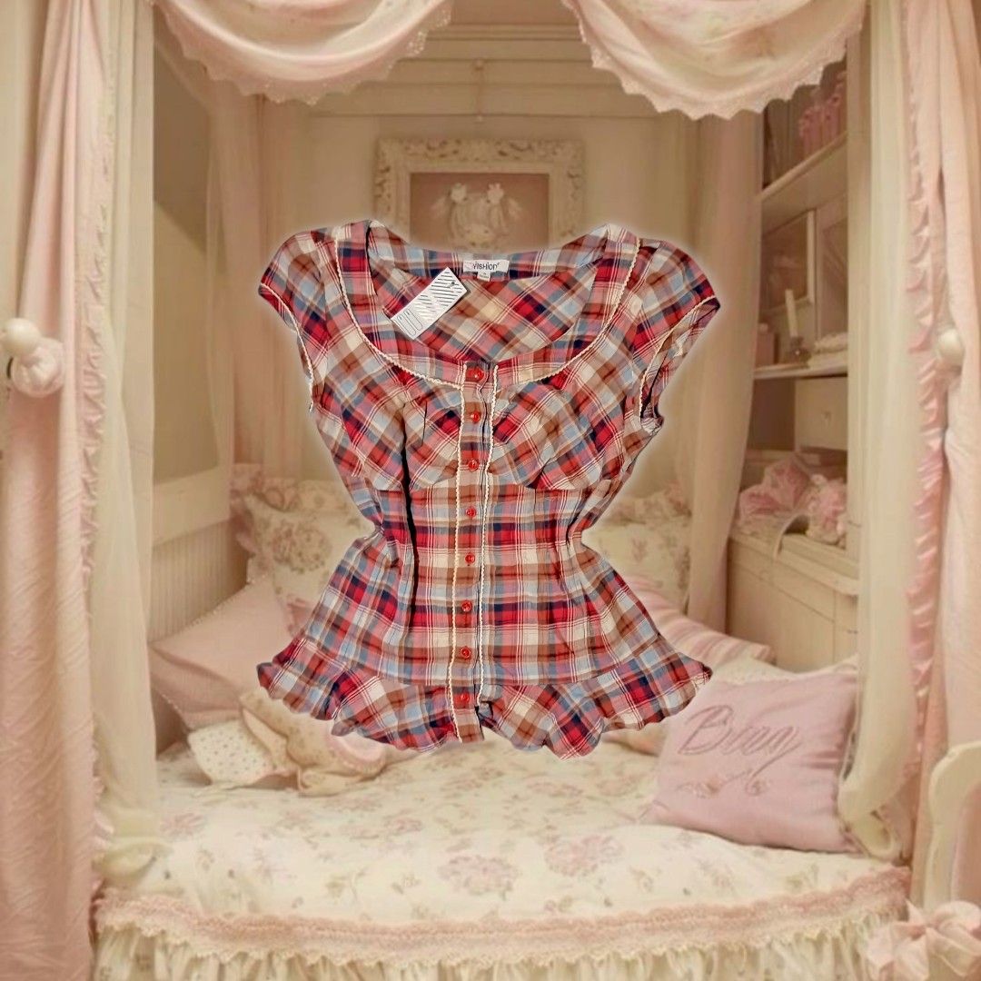 harajuku style milkmaid top coquette, cottagore core, fairycore ...