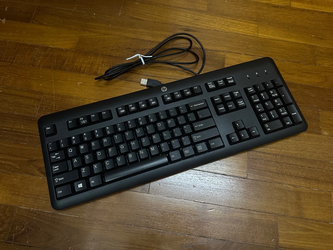 HP wired USB full sized keyboard, Computers & Tech, Parts & Accessories ...