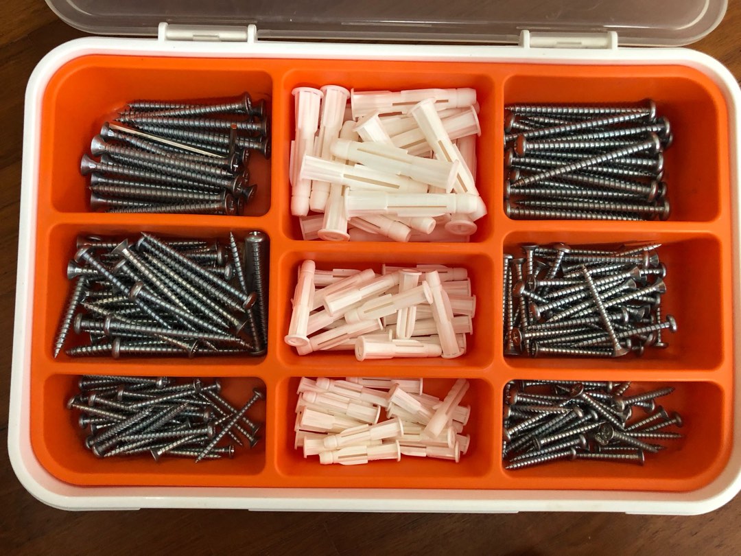 IKEA fixa screw 260 & 200 plug set, Furniture & Home Living, Home ...