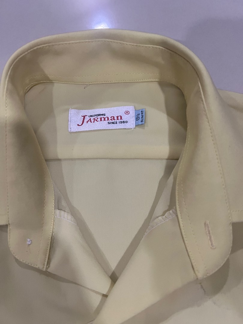 Jarman Baju Kemeja Sekolah. Warna Kuning, Men's Fashion, Tops & Sets ...