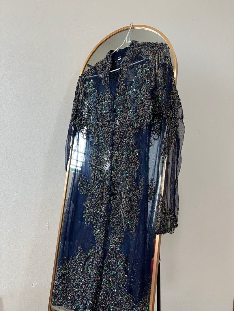 Kebaya Lace Manik Midi Length with Songket, Women's Fashion, Muslimah ...