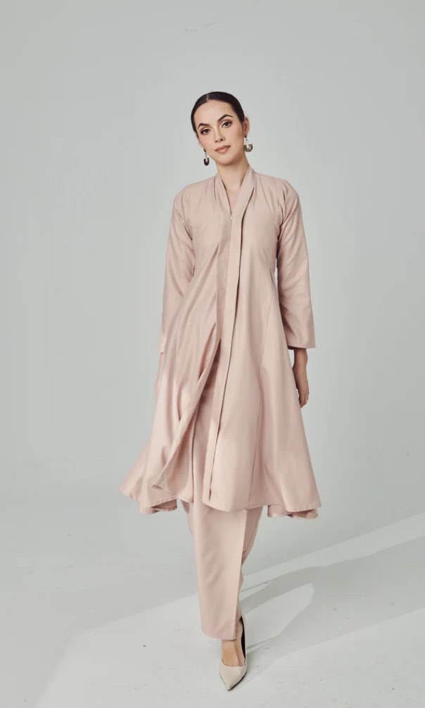 Kebaya Riau Midi (Cameo Beige) by Caftanist, Women's Fashion, Muslimah ...