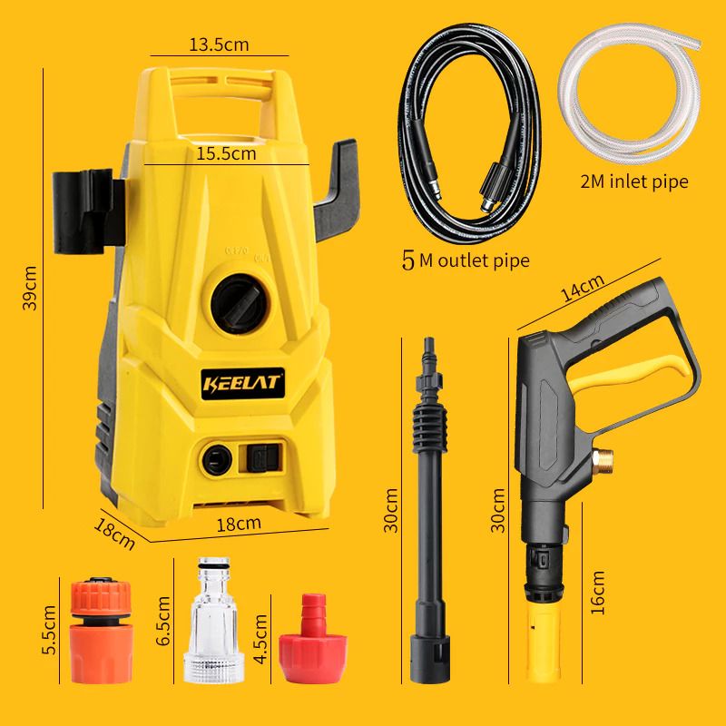 KEELAT High Pressure Cleaner Water Gun Water Jet Car Wash Machine Cleaner Gun Car Washer ...