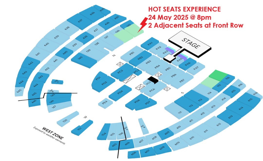 LADY GAGA FINAL CONCERT 24 MAY - VIP HOT SEATS x 2, Tickets & Vouchers ...