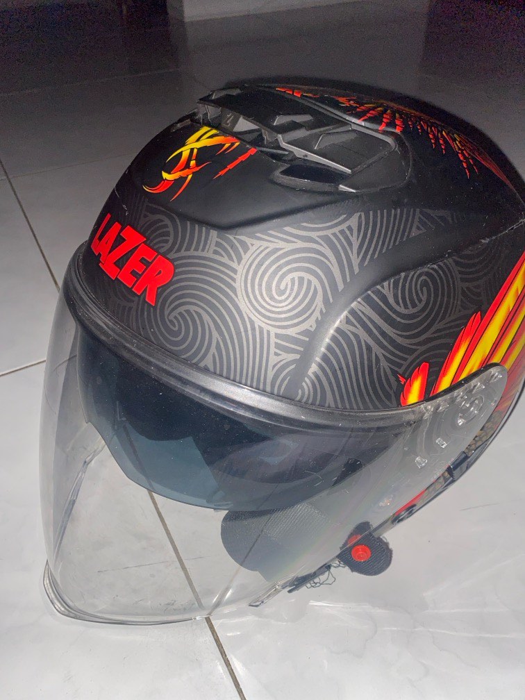 Lazer tango SR evo fire phoenix helmet, Motorcycles, Motorcycle Apparel ...