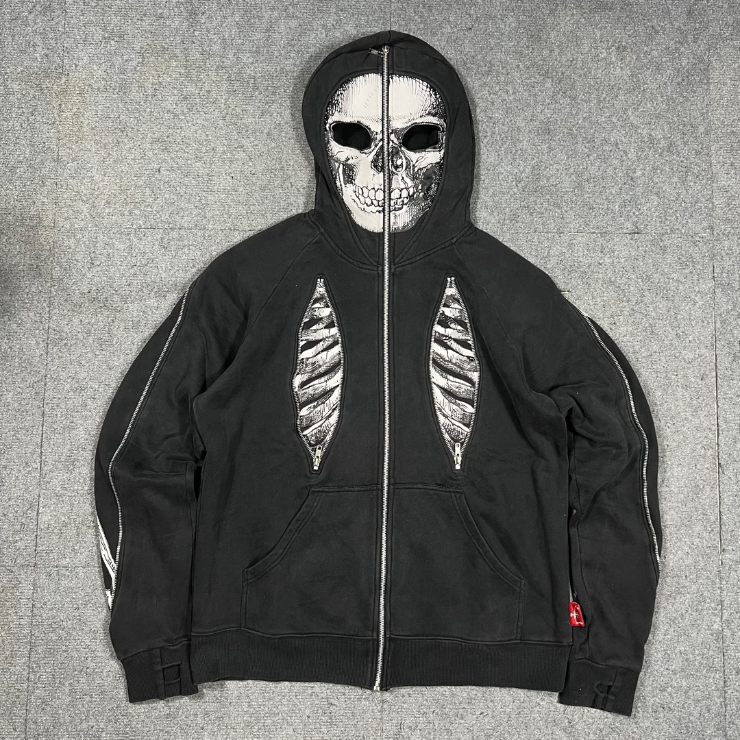 Living dead souls Y2K Gothic punk skeleton jacket, Men's Fashion, Coats ...