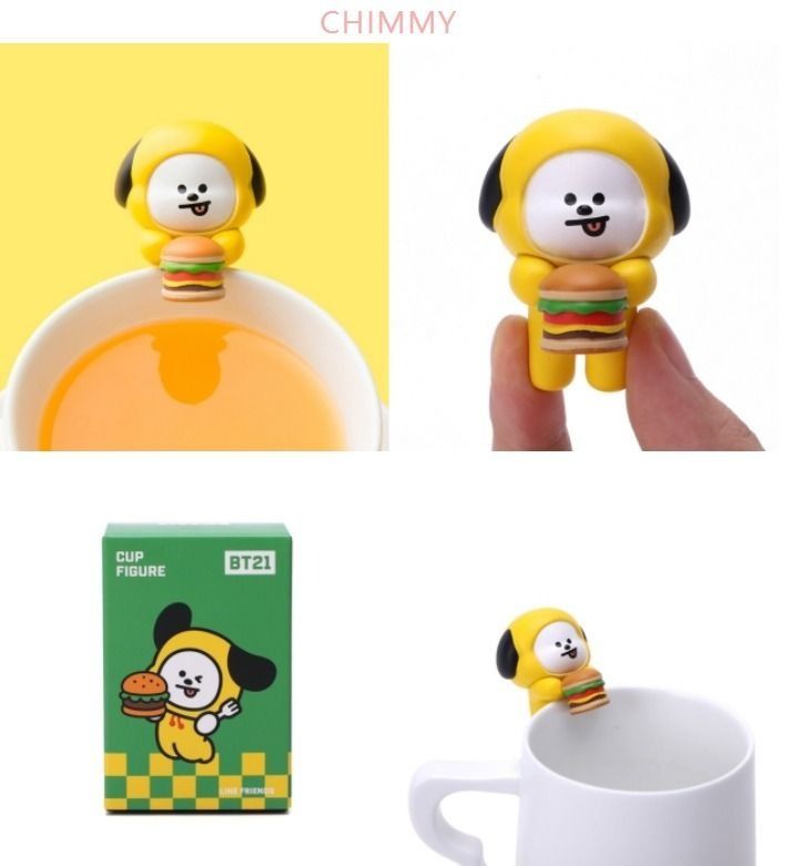 [m18 BTS MERCH] BT21 x LINE Friends Character Cup Figure - Chimmy, Hobbies & Toys, Memorabilia ...