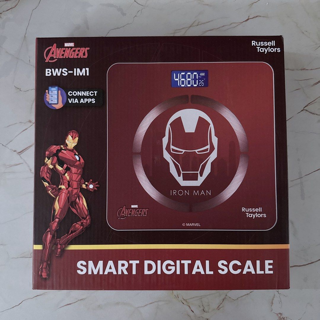 Marvel x Russell Taylor Iron Man Digital Body Weighing Scale, Health ...