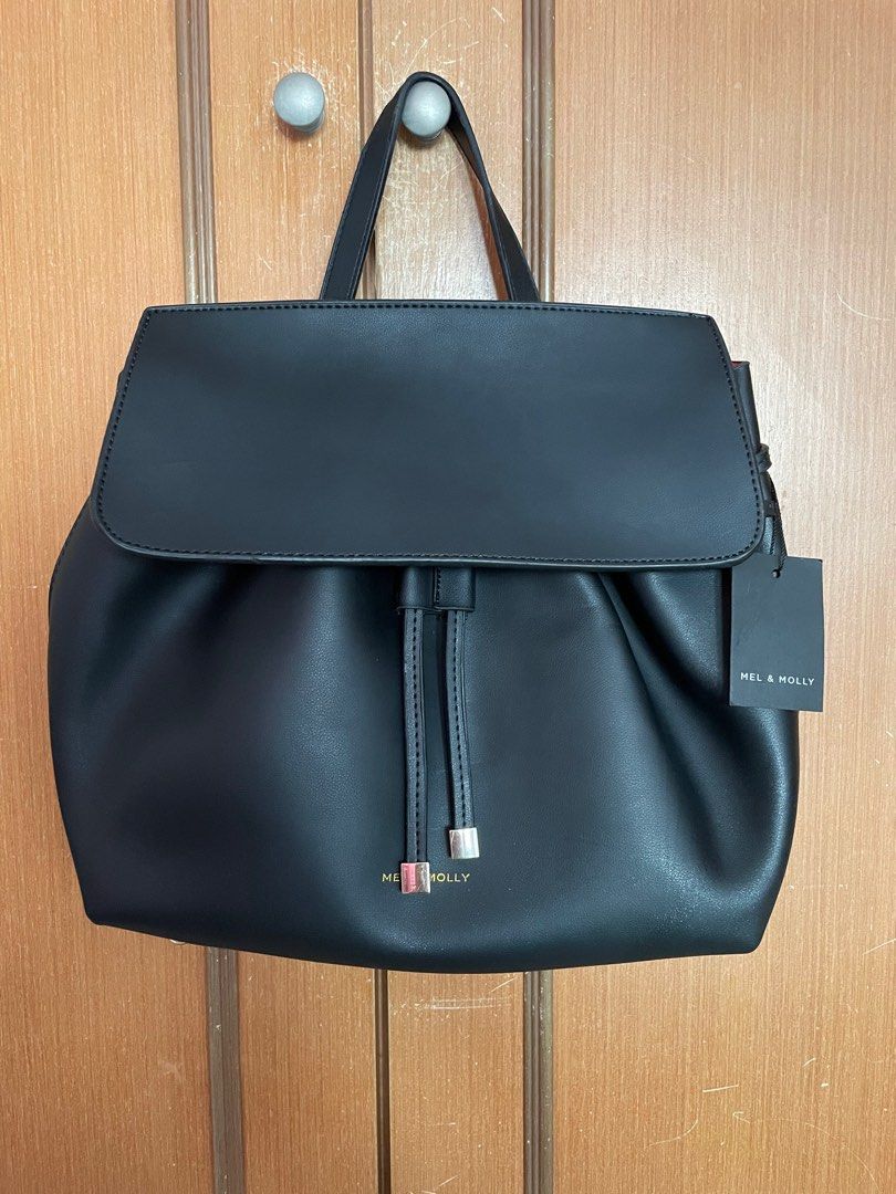 Mel & Molly Backpack- Black, Women's Fashion, Bags & Wallets, Backpacks ...