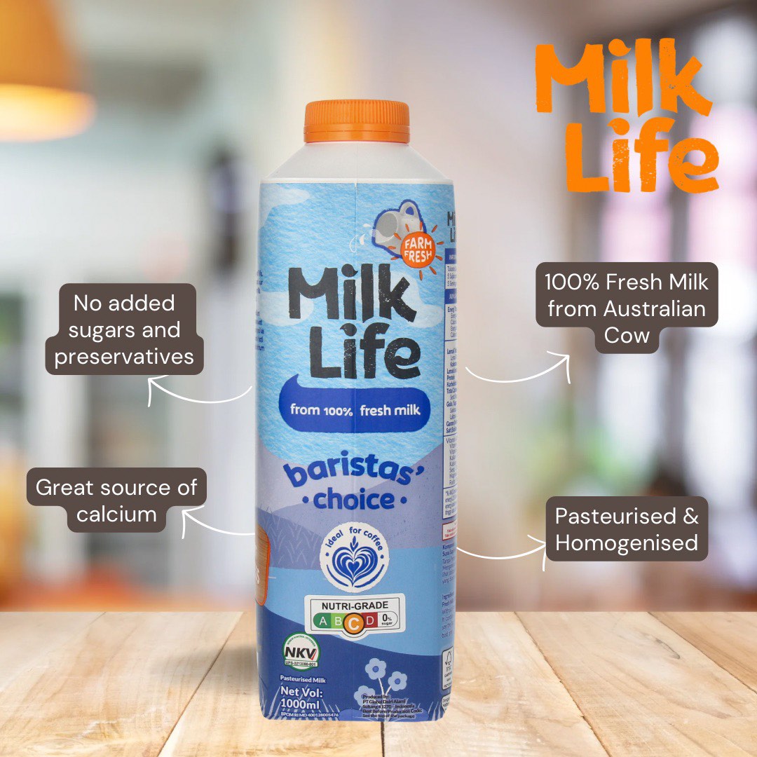 MilkLife Full Cream Fresh Milk - Barista Choice Pasteurised and ...