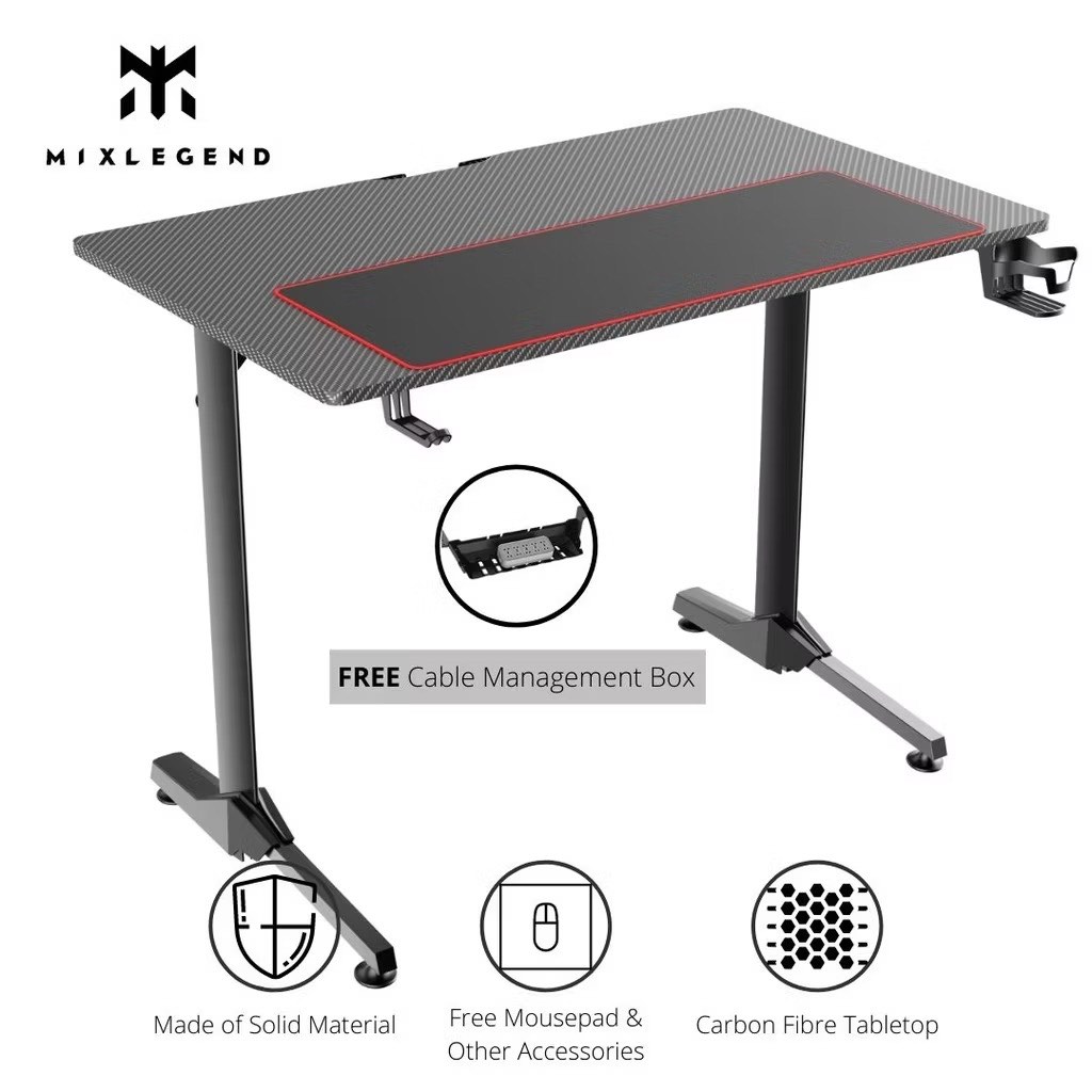 Mixlegend NEV3 Gaming Desk Computer Table Office Study Desk Ergonomic ...