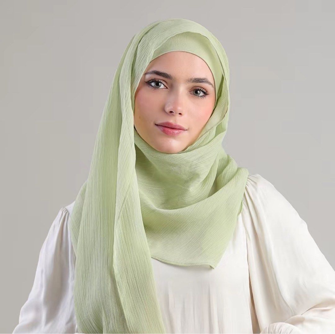 New With Tag With Box Bokitta Posh Lime Green Sage Green Instant Hijab ...