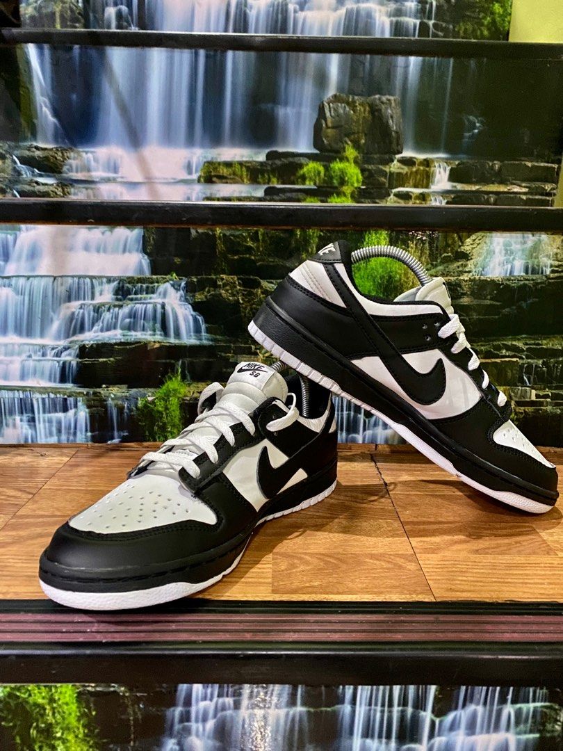 Nike Dunk Low Panda Black White size 42 insole 26,5, Fesyen Pria ...