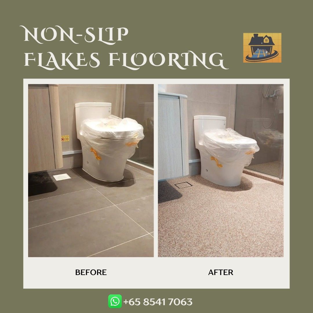Non slip flakes overlay | Anti slip flakes flooring | Aesthetic | Safe ...