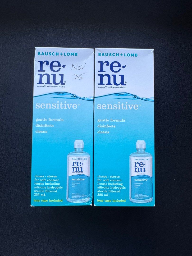 [Nov 2025] Baush & Lomb Renu Sensitive multi-purpose contact lens solution, Beauty & Personal ...