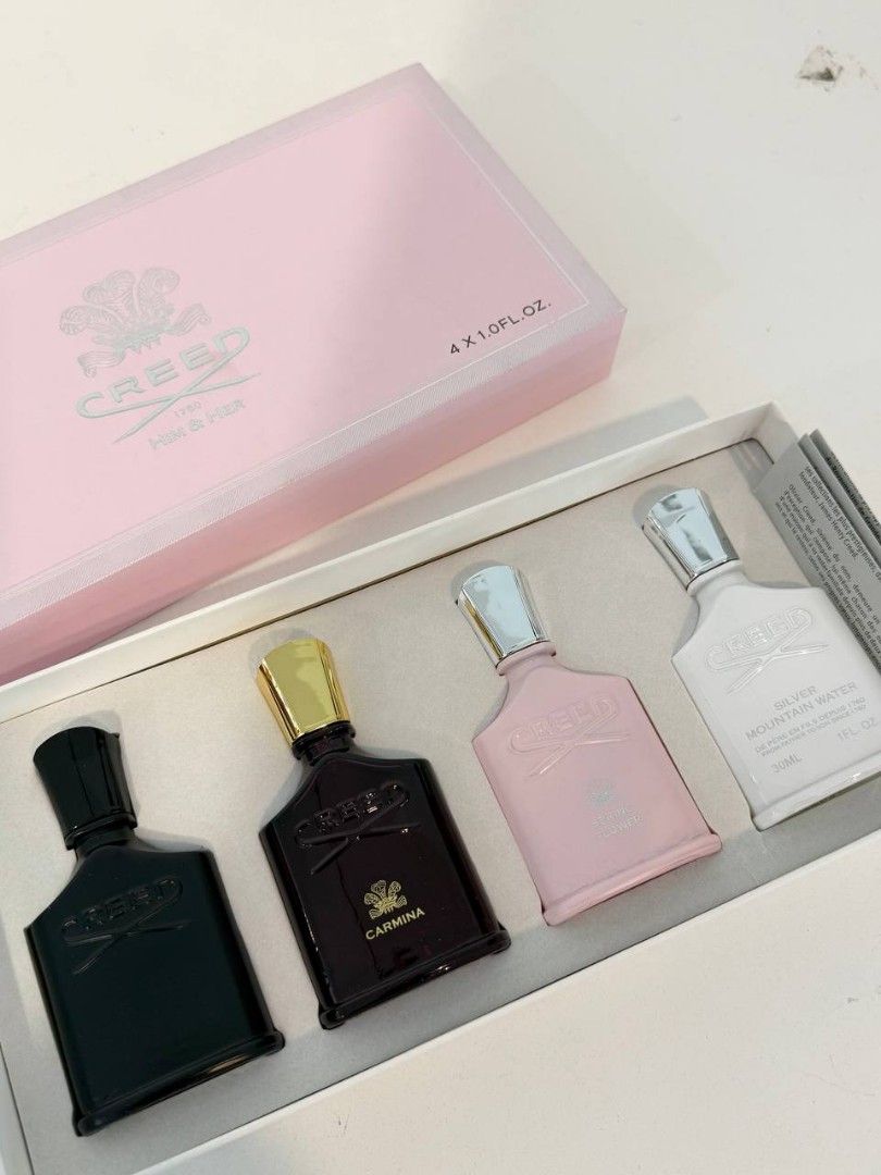ORIGINAL CREED HIM & HER 4IN1 EDP PINK BOX SET (4X30ML), Beauty ...