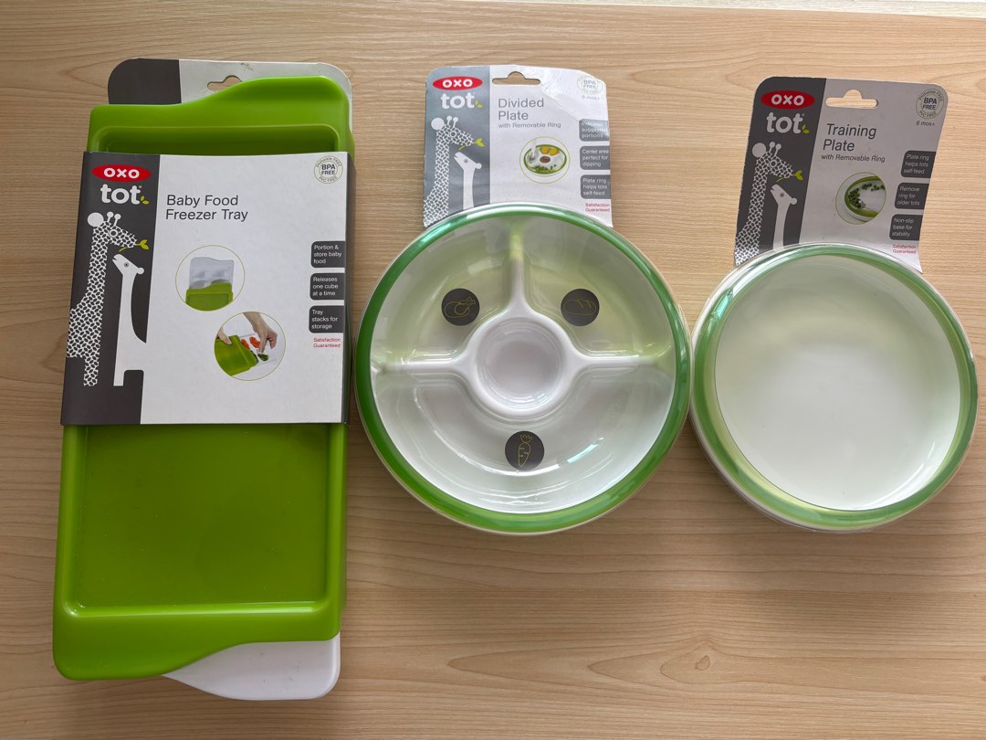 OXO TOT BABY PLATE and food freezer tray, Babies & Kids, Nursing ...