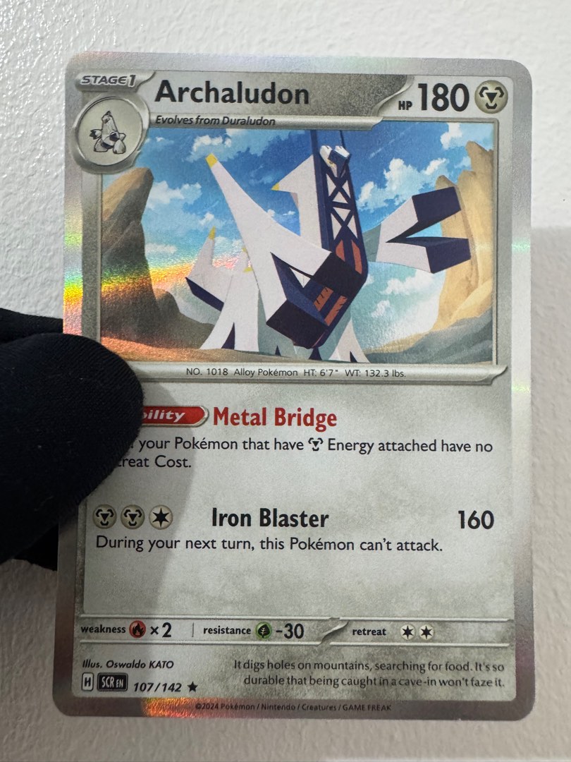 Pokemon Card: Archaludon Holo Rare [Playable], Hobbies & Toys, Toys ...