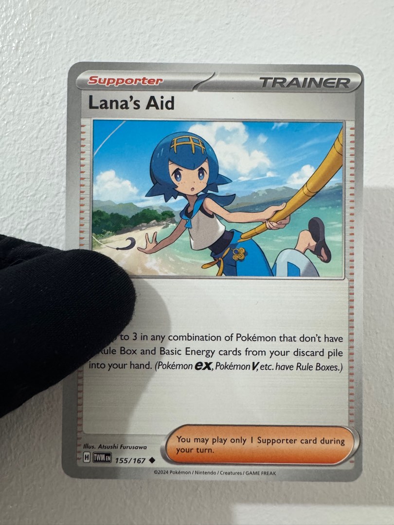 Pokemon Card: Lana's Aid [Trainer Playable], Hobbies & Toys, Toys ...