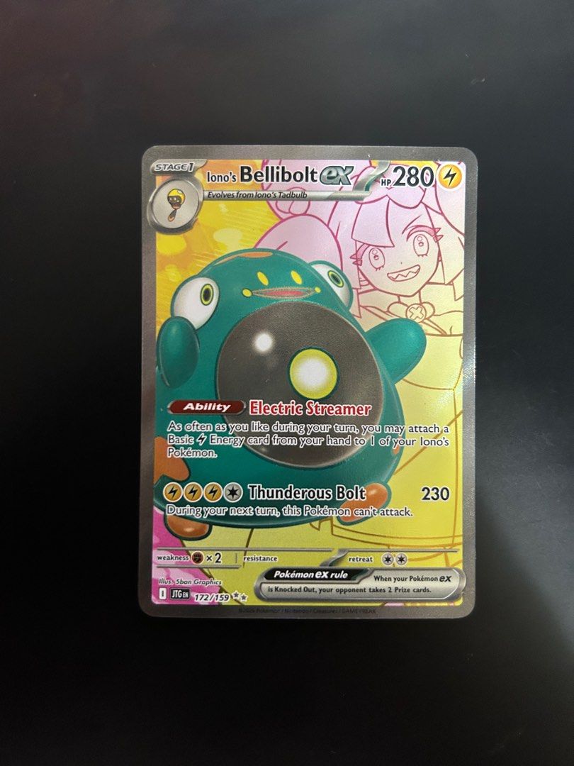 Pokemon TCG Card Journey Together Iono's Bellibolt ex FA, Hobbies ...