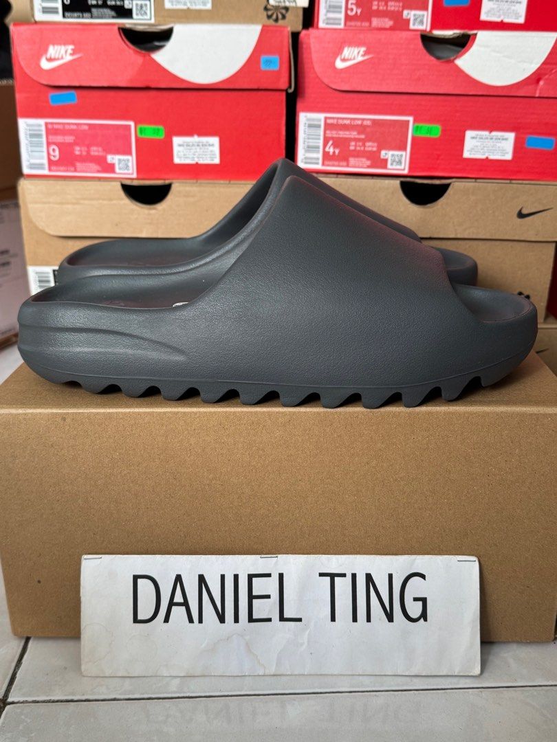 (Raya Sales) Original Adidas Yeezy Slide Slate Grey UK9, Men's Fashion ...
