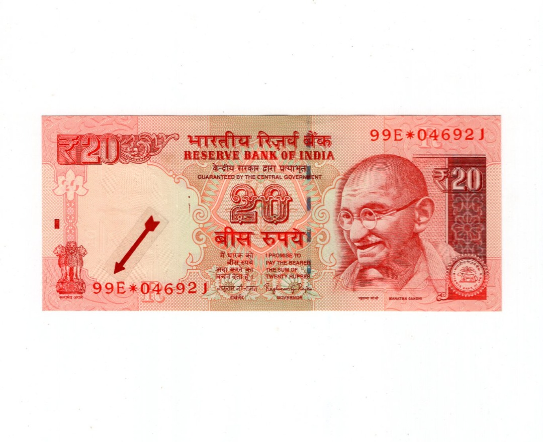 Replacement Banknote - India 20 Rupees 046921, Hobbies & Toys ...