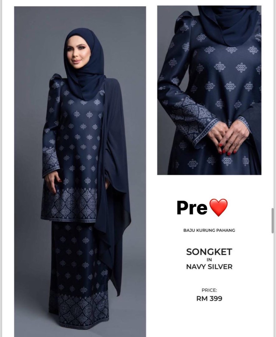 Rizman Ruzaini Songket, Women's Fashion, Muslimah Fashion, Baju Kurung ...