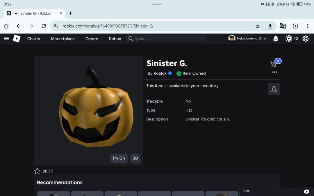Roblox Account, SEE DESC (with Sinister G - Limited) Pet simulator 99 ...