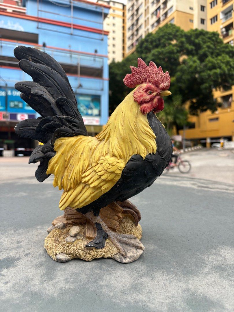 Rooster Statue Figure Painted Resin 10" Tall 5", Hobbies & Toys ...