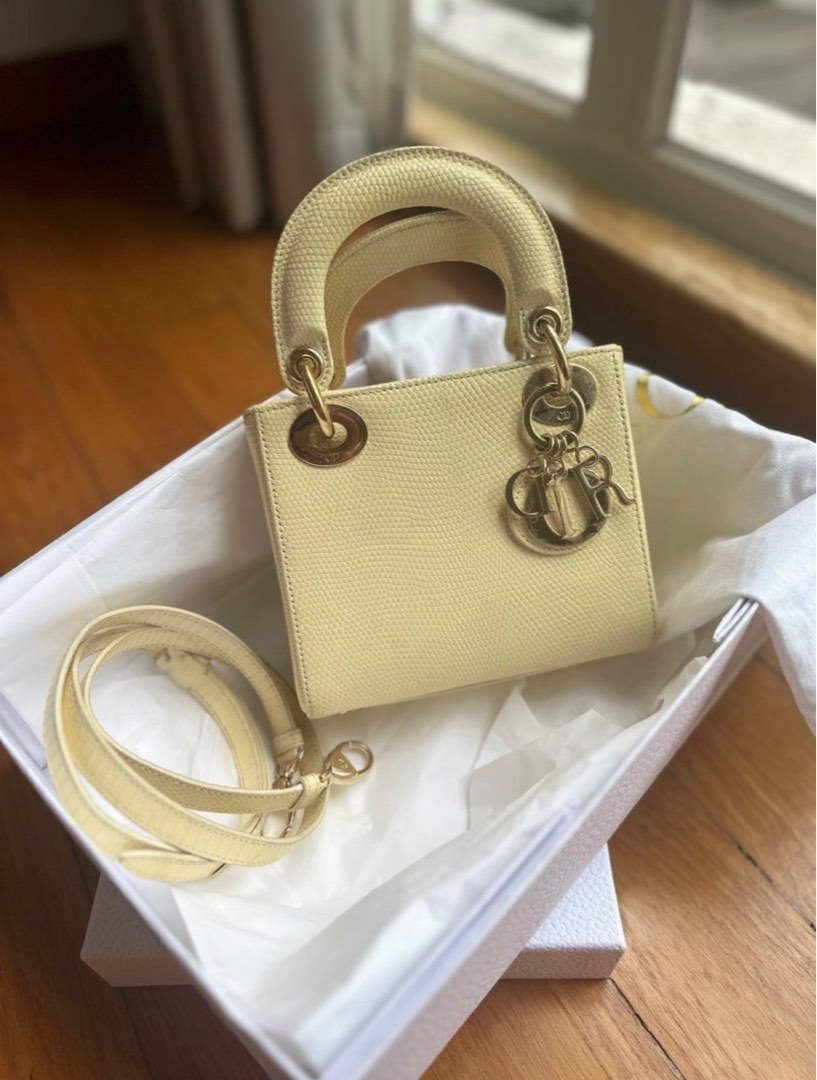 RTP $10k+ Lizard Exotic Lady Dior Mini, Luxury, Bags & Wallets on Carousell