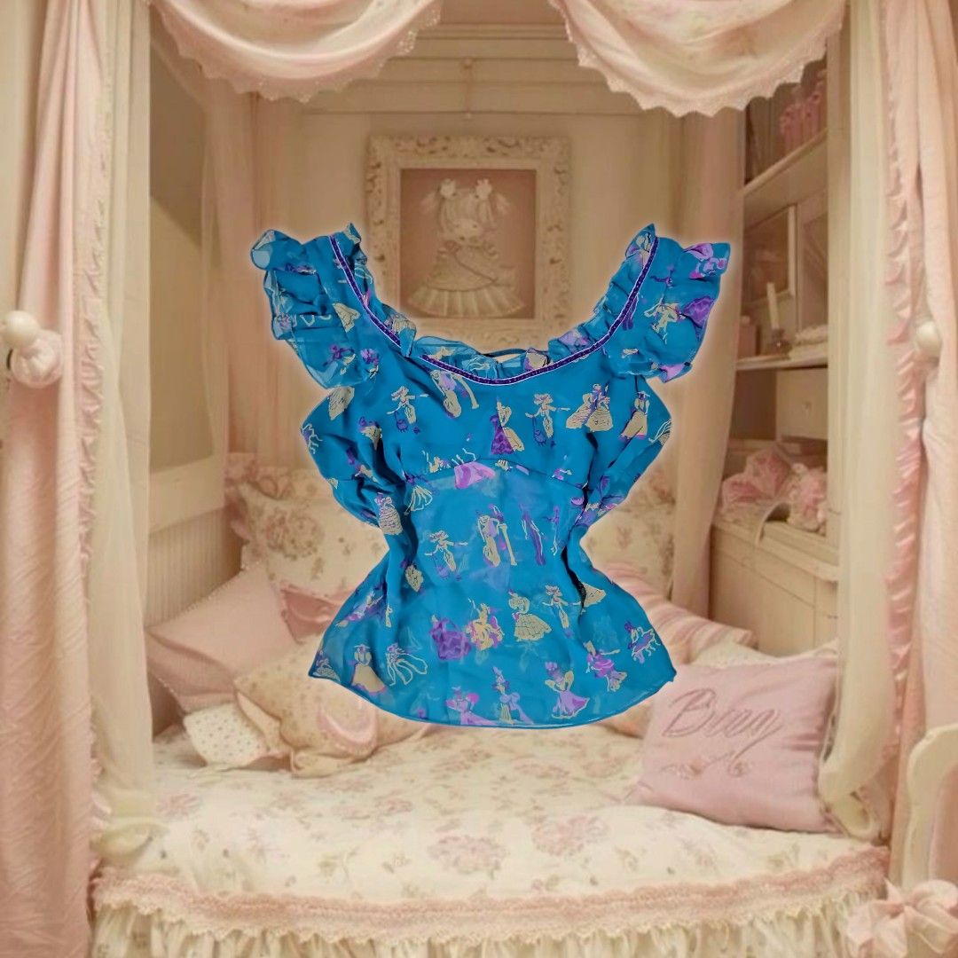 ruffle milkmaid top coquette, cottagore core, fairycore, dollette ...