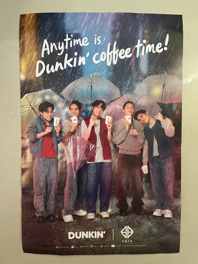 SB19 Limited Edition Dunkin Poster, Hobbies & Toys, Memorabilia ...