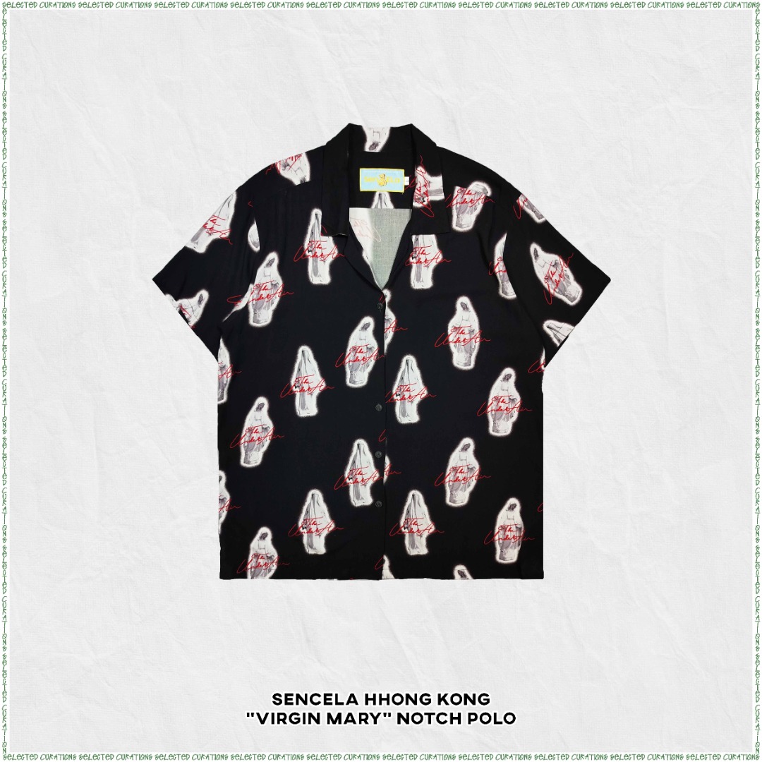 SENCELA "VIRGIN MARY" NOTCH POLO, Men's Fashion, Tops & Sets, Formal ...