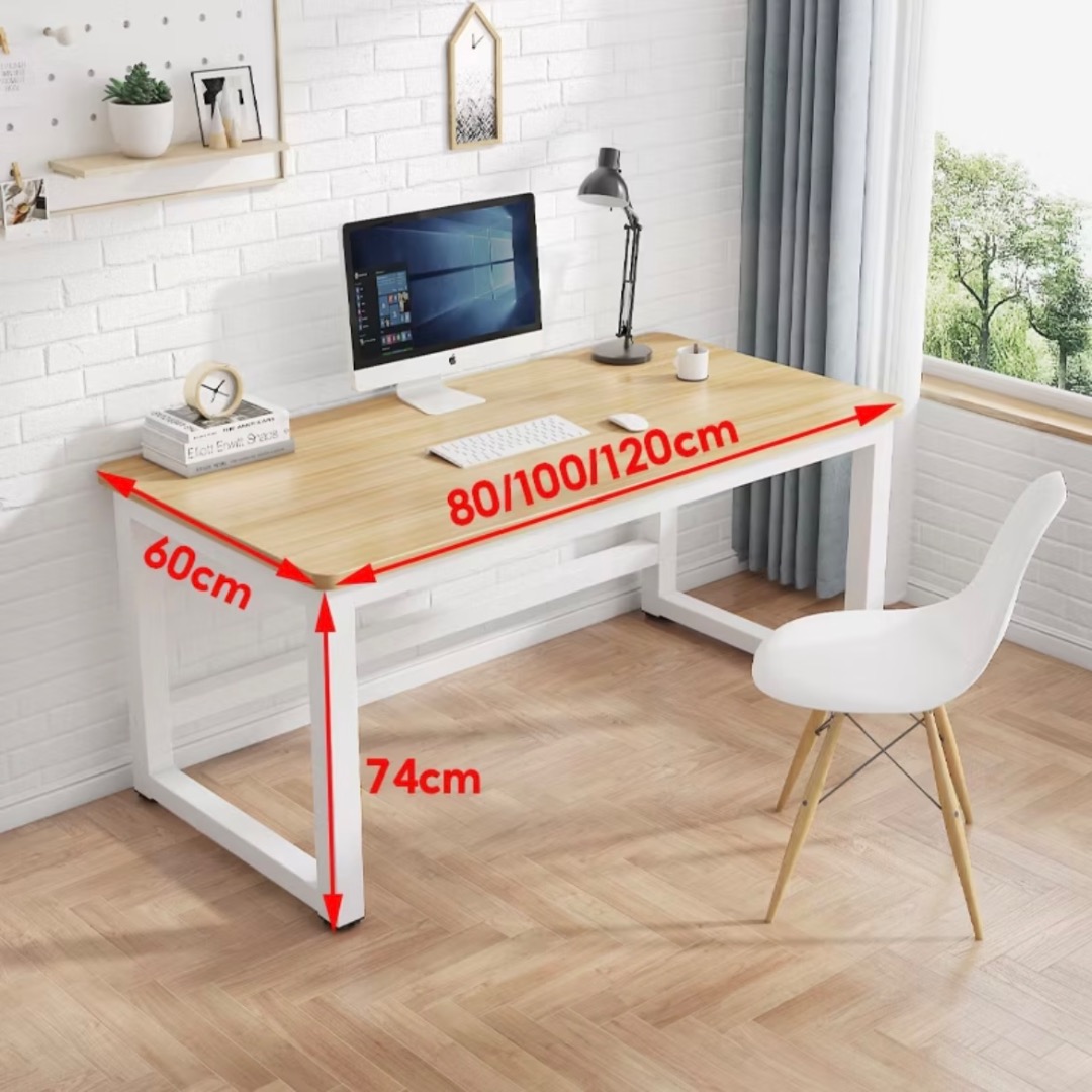 Spacious Wooden Computer Desk | Home Office Workstation Desk Table ...