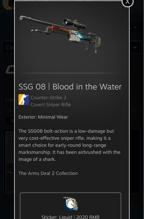 SSG 08 Blood in the water MW, Video Gaming, Gaming Accessories, In-Game ...