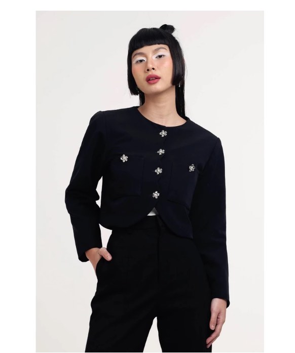 Suedeson Kimberly Tandra - Bunga Top, Fesyen Wanita, Pakaian Wanita, Atasan di Carousell