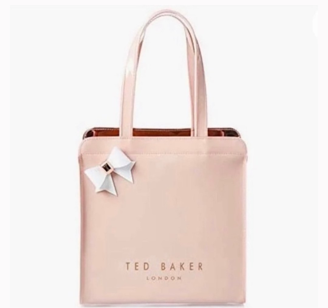 Authentic Ted Baker London PVC Tote Bag Rosegold with Bow, Women's ...