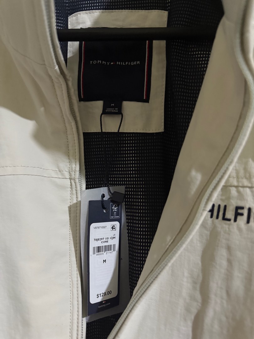 TH Lightweight Water Resistant Regatta Jacket with Concealed Hood, Men ...