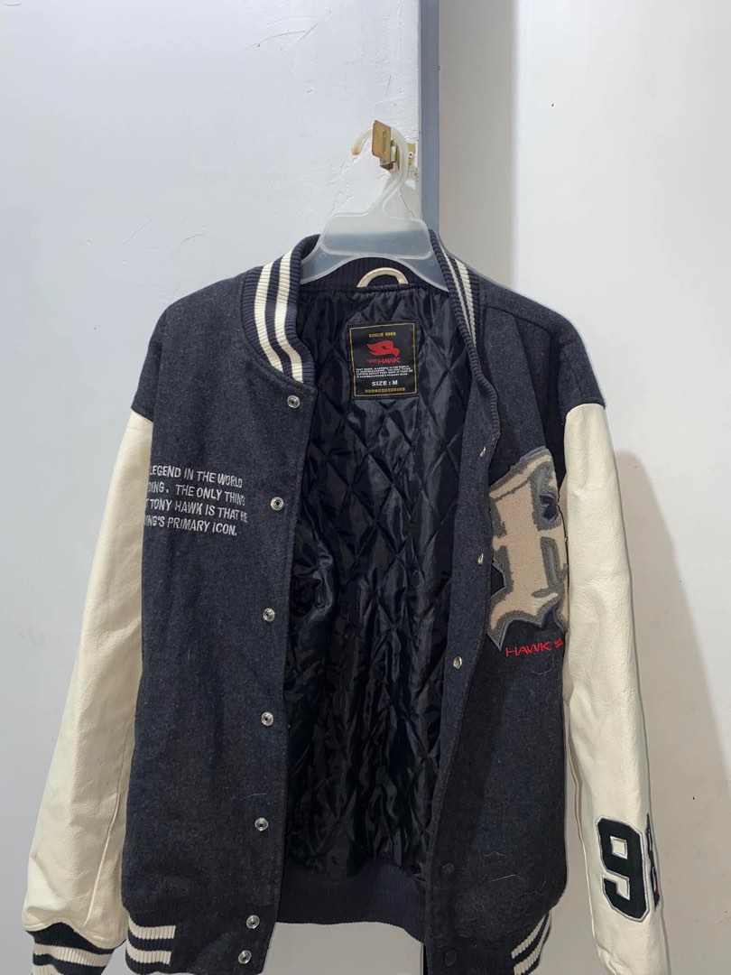 Tony Hawk Vintage Leather Varsity Jacket, Men's Fashion, Coats, Jackets ...