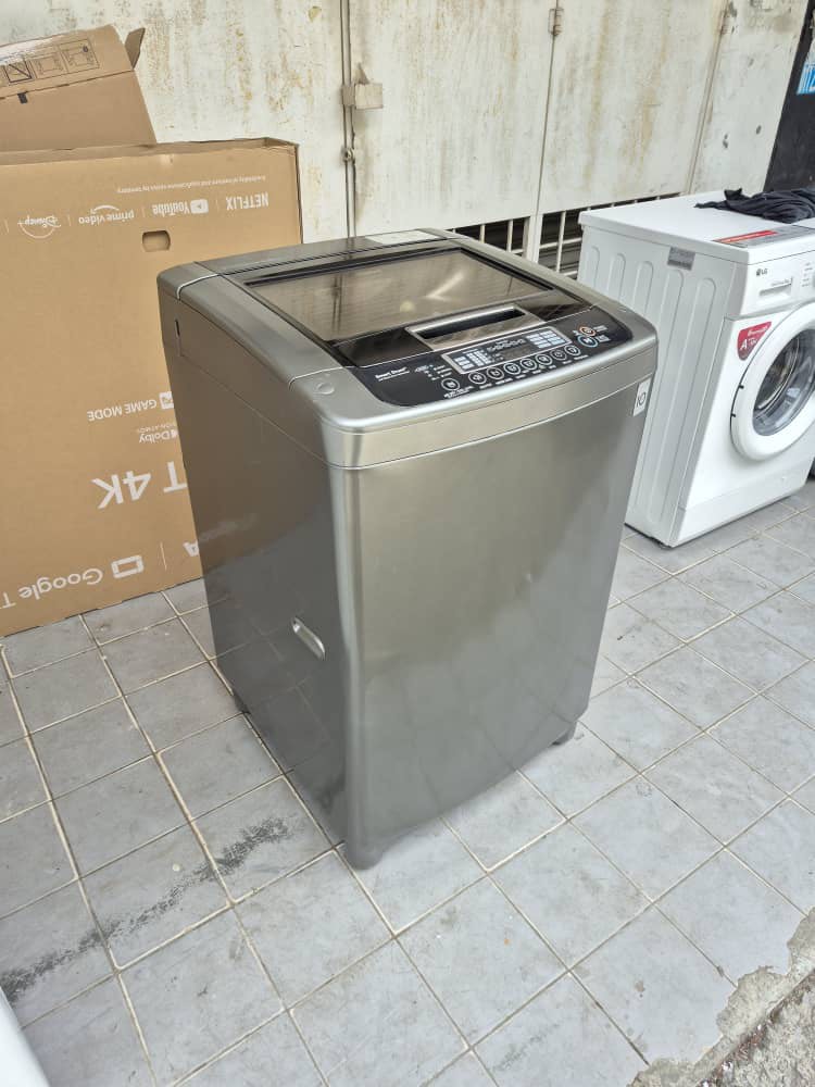 Top load LG DD inverter washing machine 9.5kg fully automatic washer mesin basuh, TV & Home ...