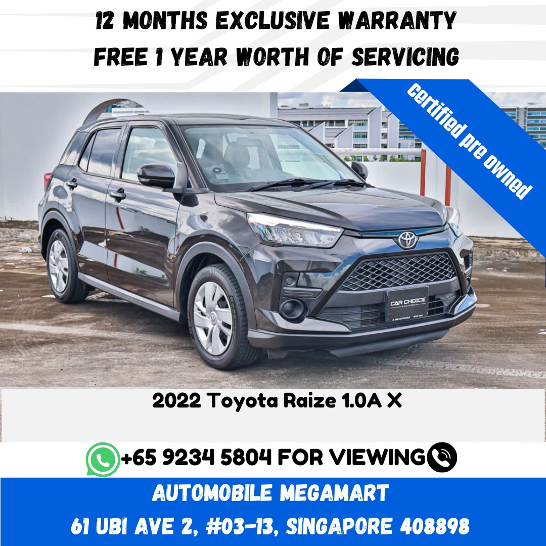 Toyota Raize 1.0 X (A), Cars, Used Cars on Carousell