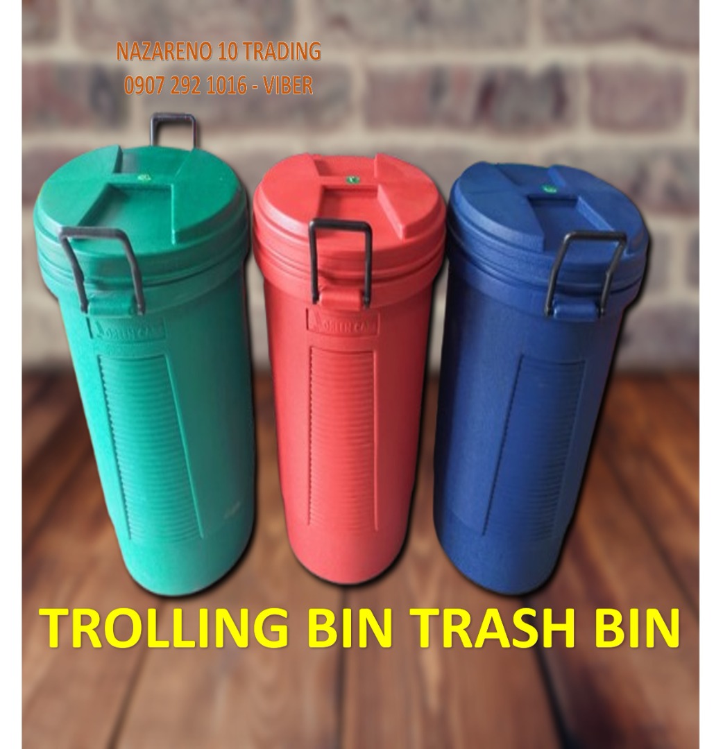 Trolling bin Trash bin w/out wheels 834, Furniture & Home Living, Cleaning & Homecare Supplies ...