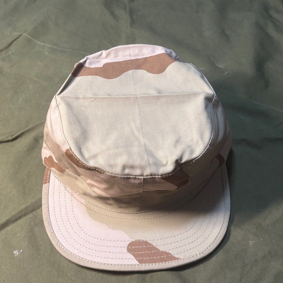 US Military style camo patrol ear flap cap three color desert ...