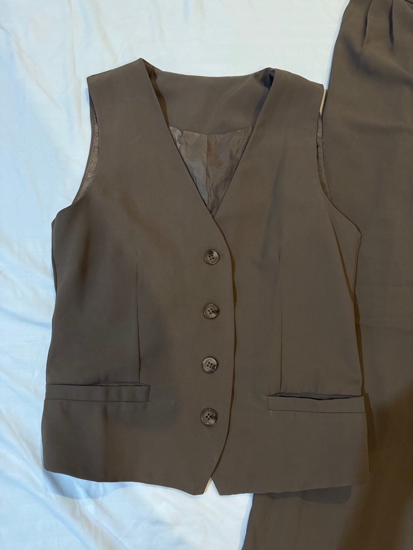 Vest and Pants Coordinates, Women's Fashion, Dresses & Sets, Sets or ...