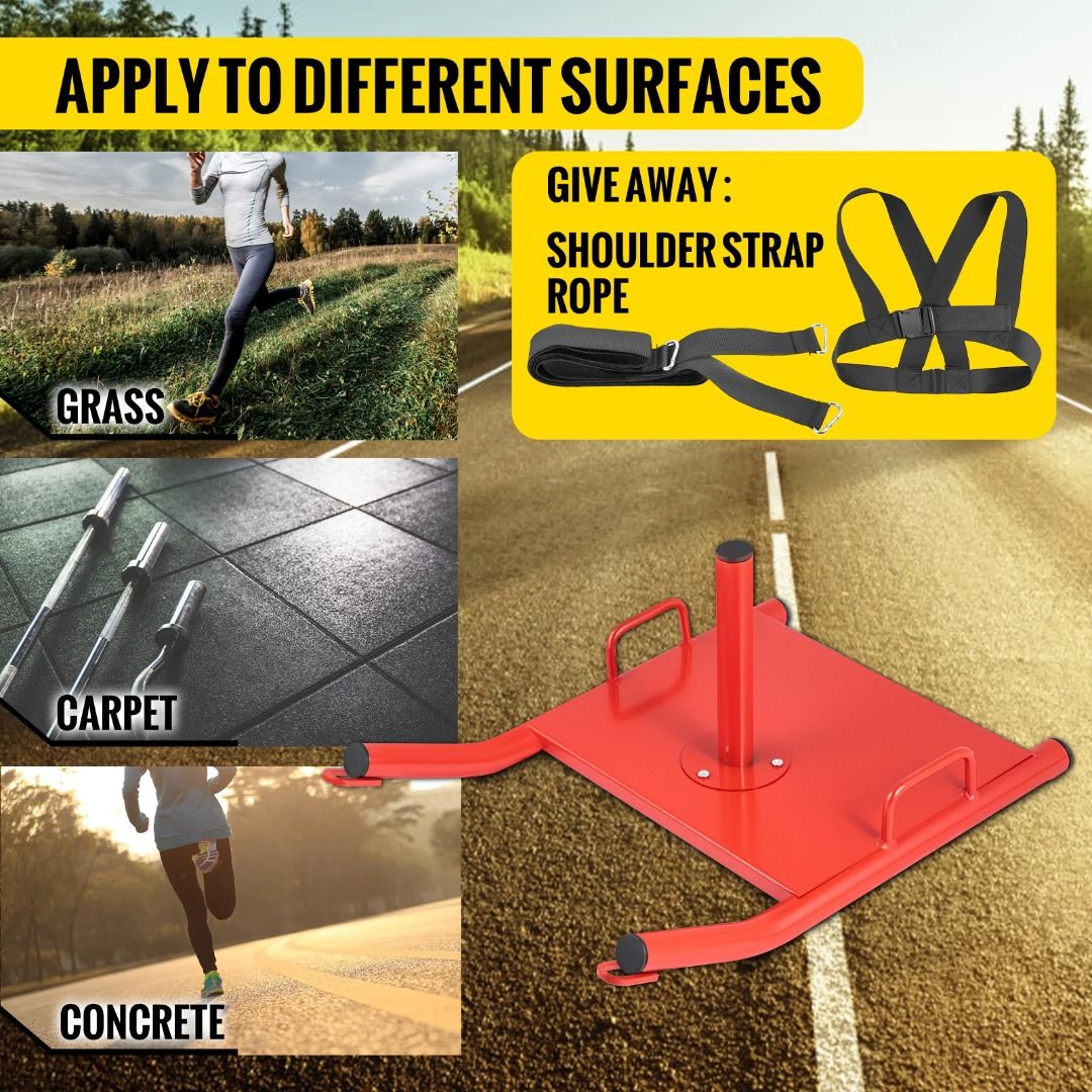 VEVOR Weight Sled Push Pull Heavy Sled Drag Fitness HD Power Speed ...