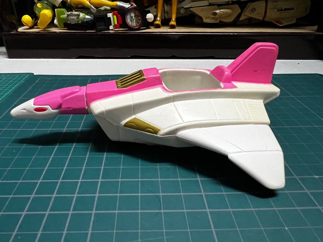Vintage 1995 Saban MMPR Pink Power Ranger Plane Ninjazord Crane Vehicle ...